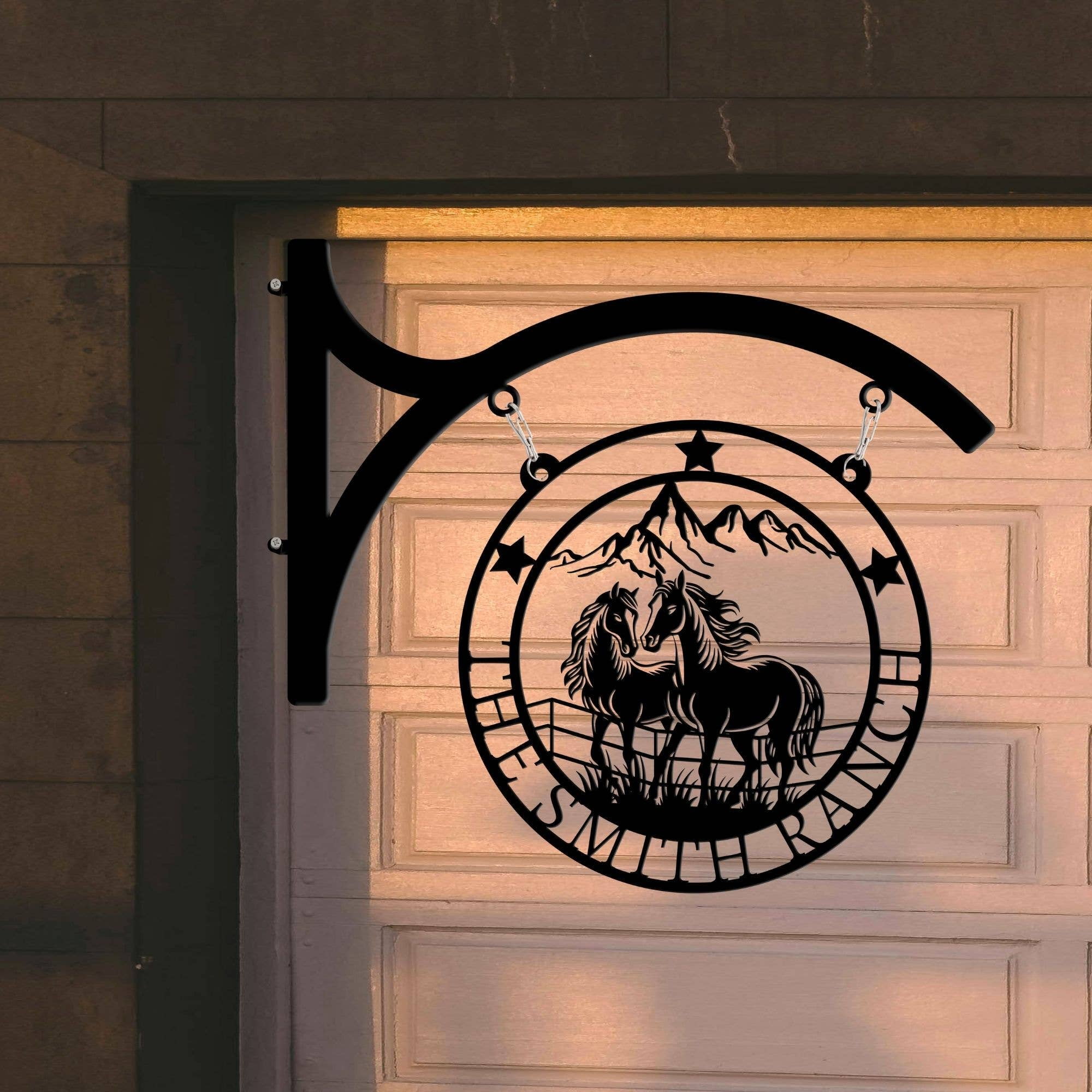 Craftnamesign Custom Horse Stable Metal Wall Hanging Sign, Metal Horse ...