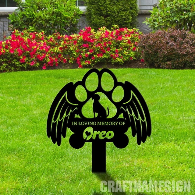 Craftnamesign Custom In Loving Memorial Pet Memorial Stake, Dog ...