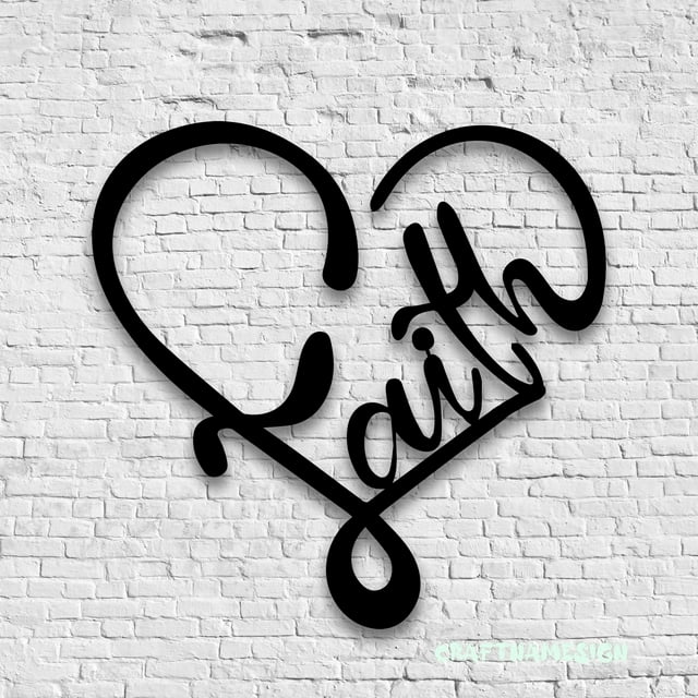 Craftnamesign Dandelion Faith Heart Metal Wall Art LED Light, Christ ...