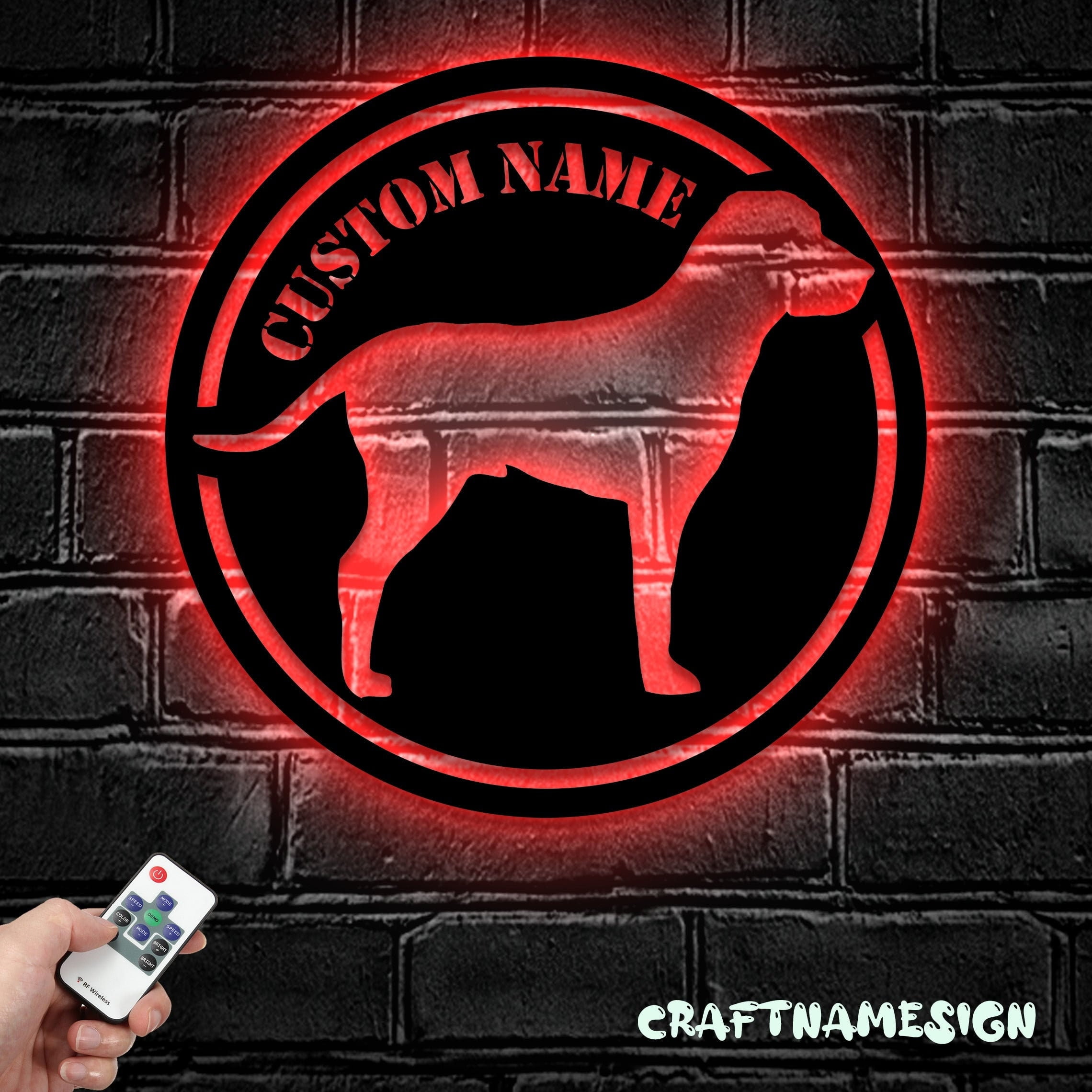 Craftnamesign Custom Labrador Retriever Metal LED Light, Custom Dog ...