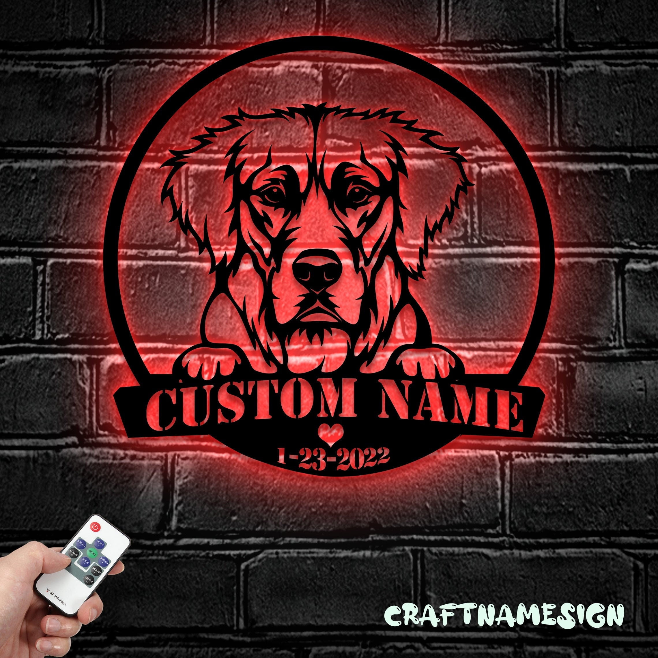 Craftnamesign Custom Labrador Retriever Metal Wall Art, Custom Black ...