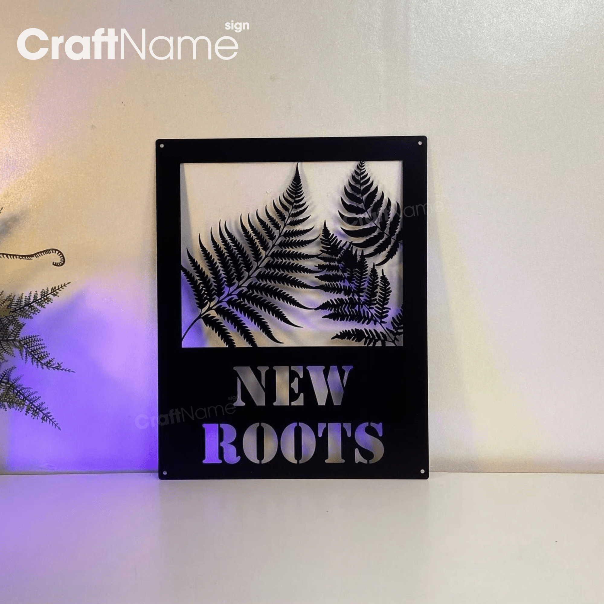 Craftnamesign Custom Leaves Metal Address Sign, House Number Hanging ...