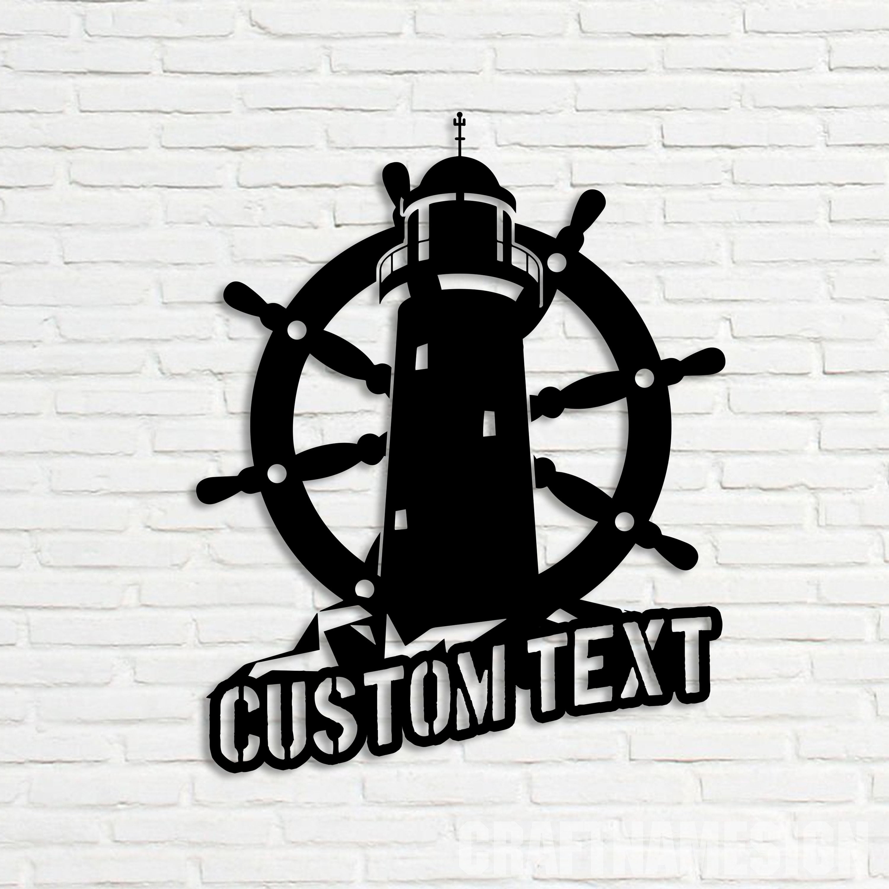 Craftnamesign Custom Lighthouse Metal Wall Art LED Light, Custom Light ...