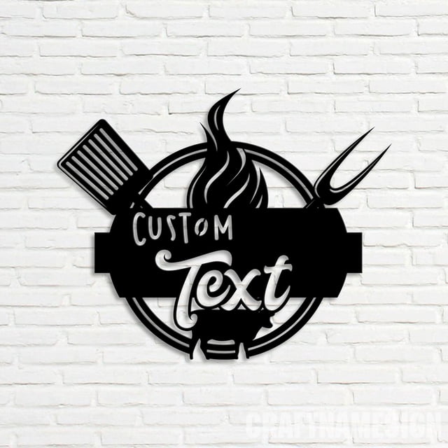 Craftnamesign Custom Metal BBQ Sign, Custom Grill Sign, Bbq Party Decor ...