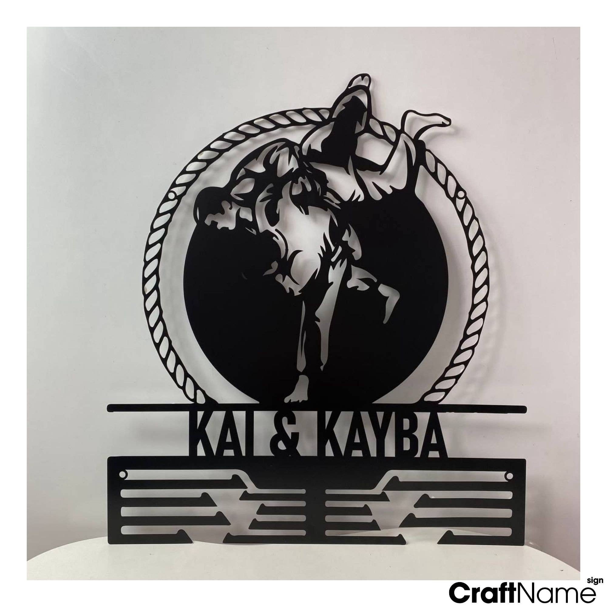 Craftnamesign Custom Metal Brazilian Jiu Jitsu Medal Hanger Wall Art ...