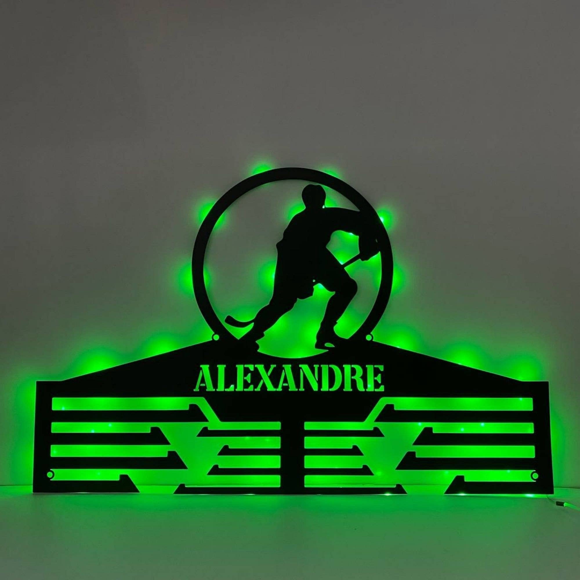 Craftnamesign Custom Metal Ice Hockey Medal Hanger, Ice Hockey Medal ...