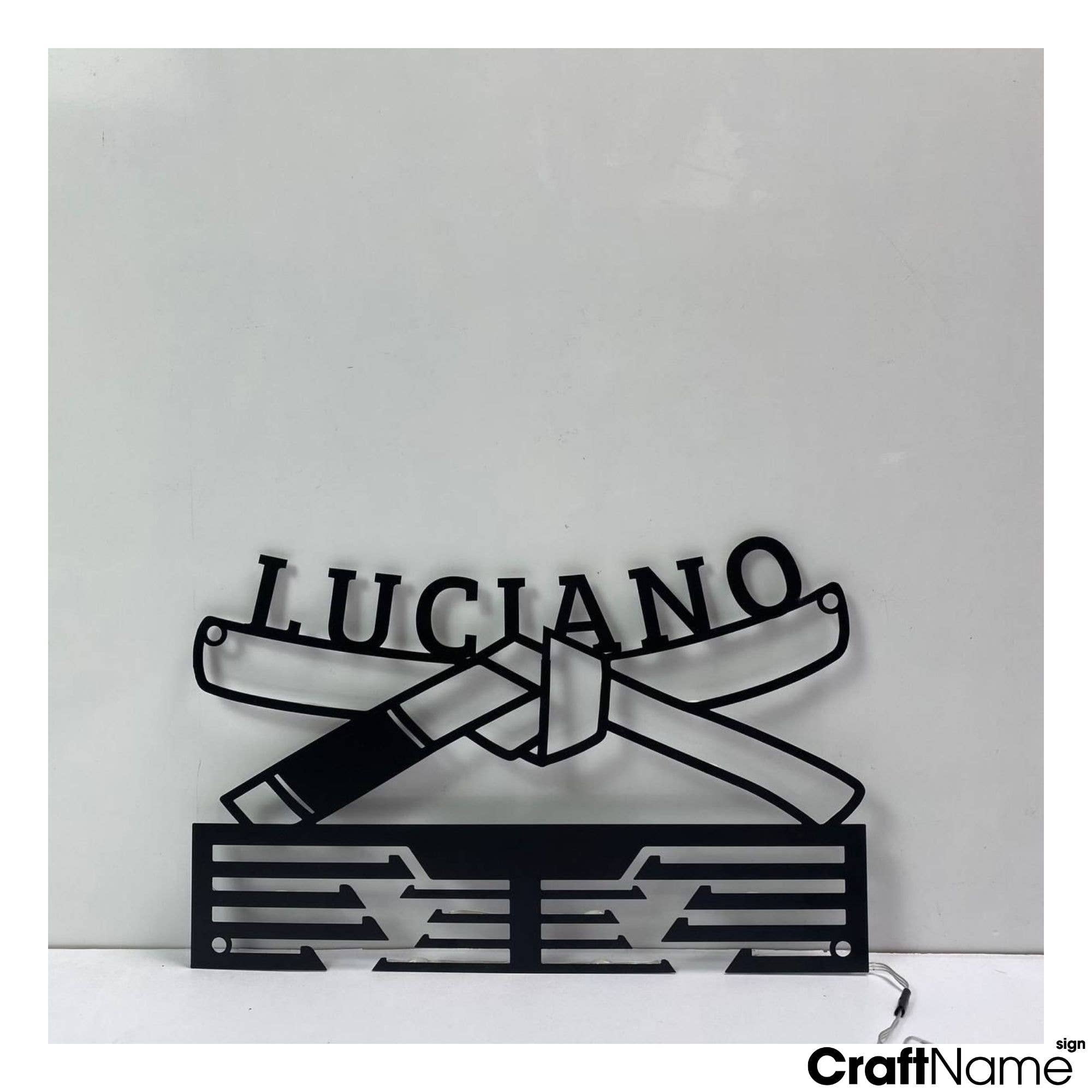 Craftnamesign Custom Metal Jiu Jitsu Belt Medal Hanger Wall Art, Jiu ...