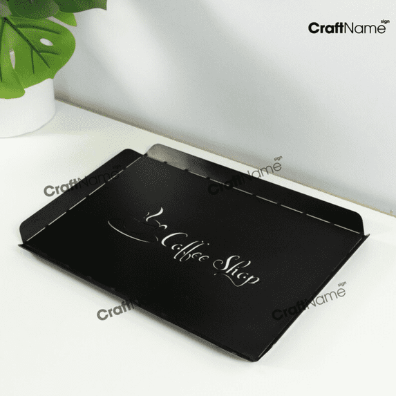 Craftnamesign Custom Metal Plate Coffee Tray Decor, Tea Coffee Serving ...