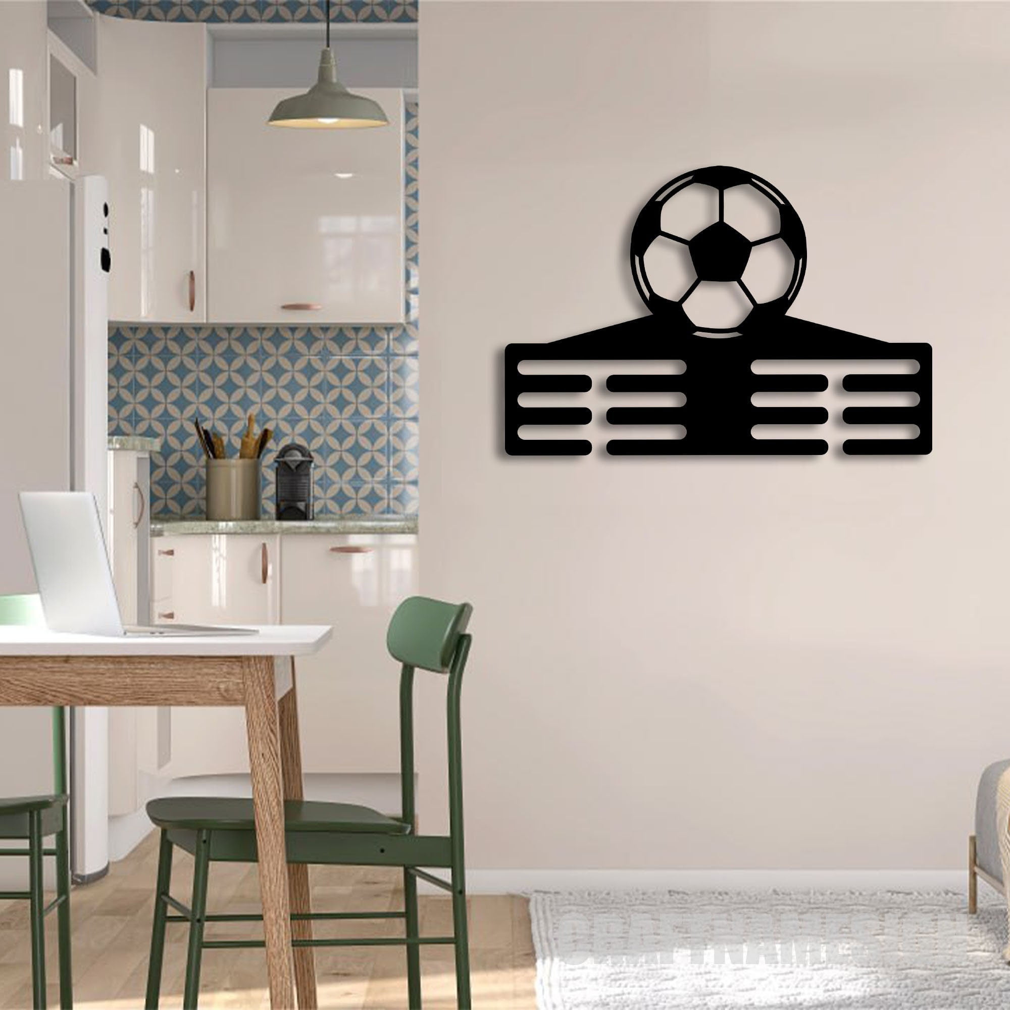 Craftnamesign Custom Metal Soccer Medal Hanger Wall Art Led Light ...