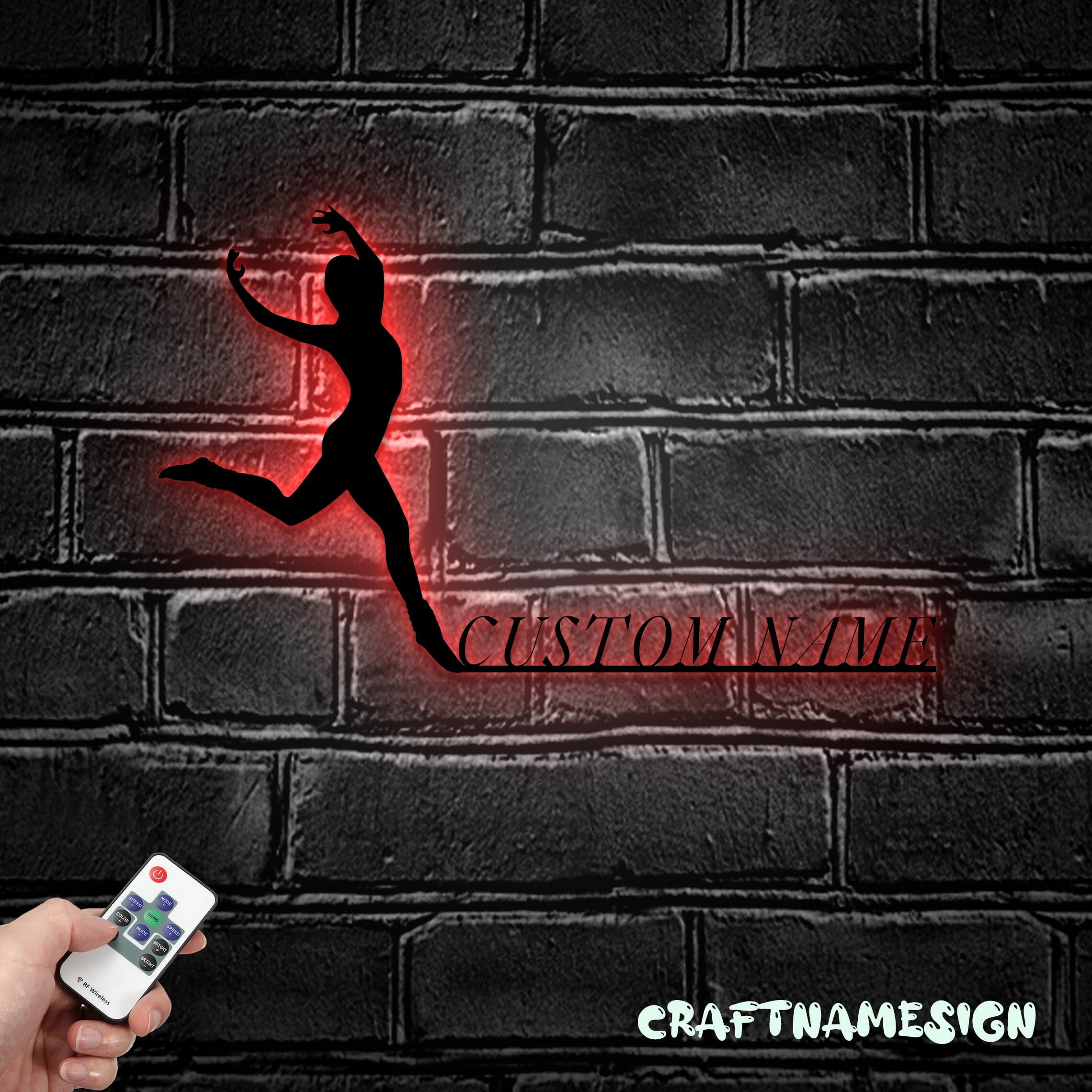 Craftnamesign Custom Modern Dance Metal Sign LED Light, Ballet Dancing ...