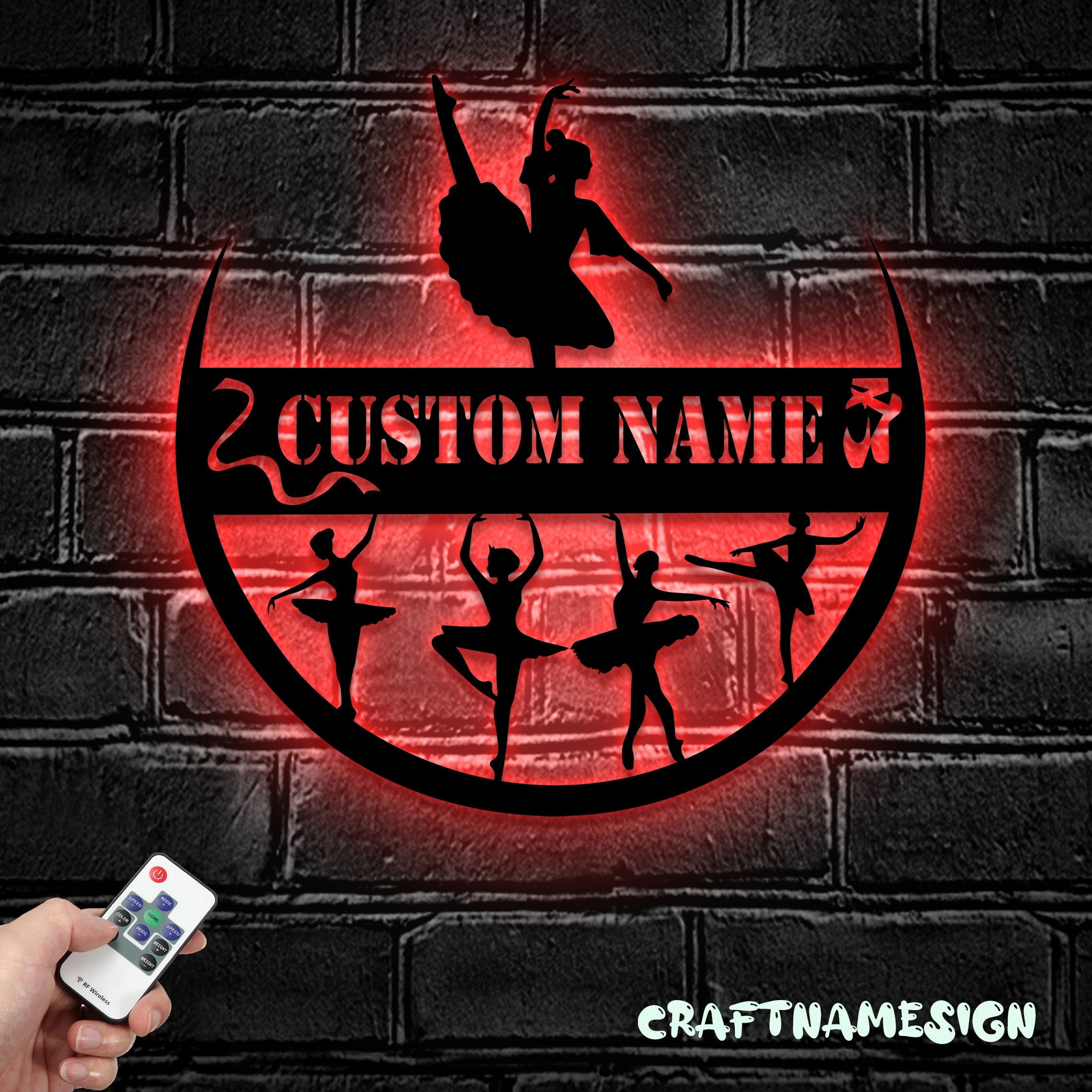 Craftnamesign Custom Modern Dance Metal Wall Art, Personalized Girls ...
