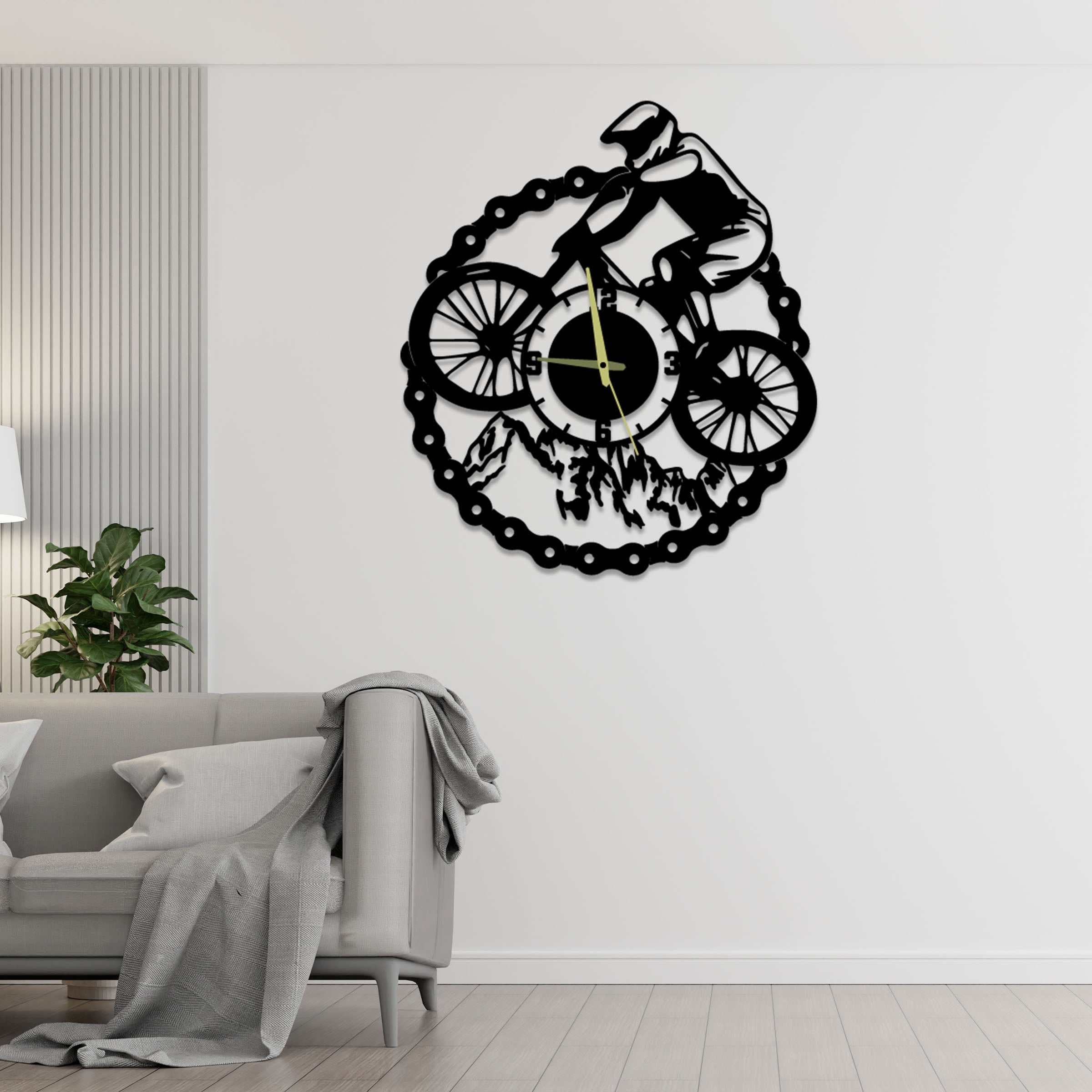 Craftnamesign Custom Mountain Bike Metal Wall Clock For Bike Shop Bike ...