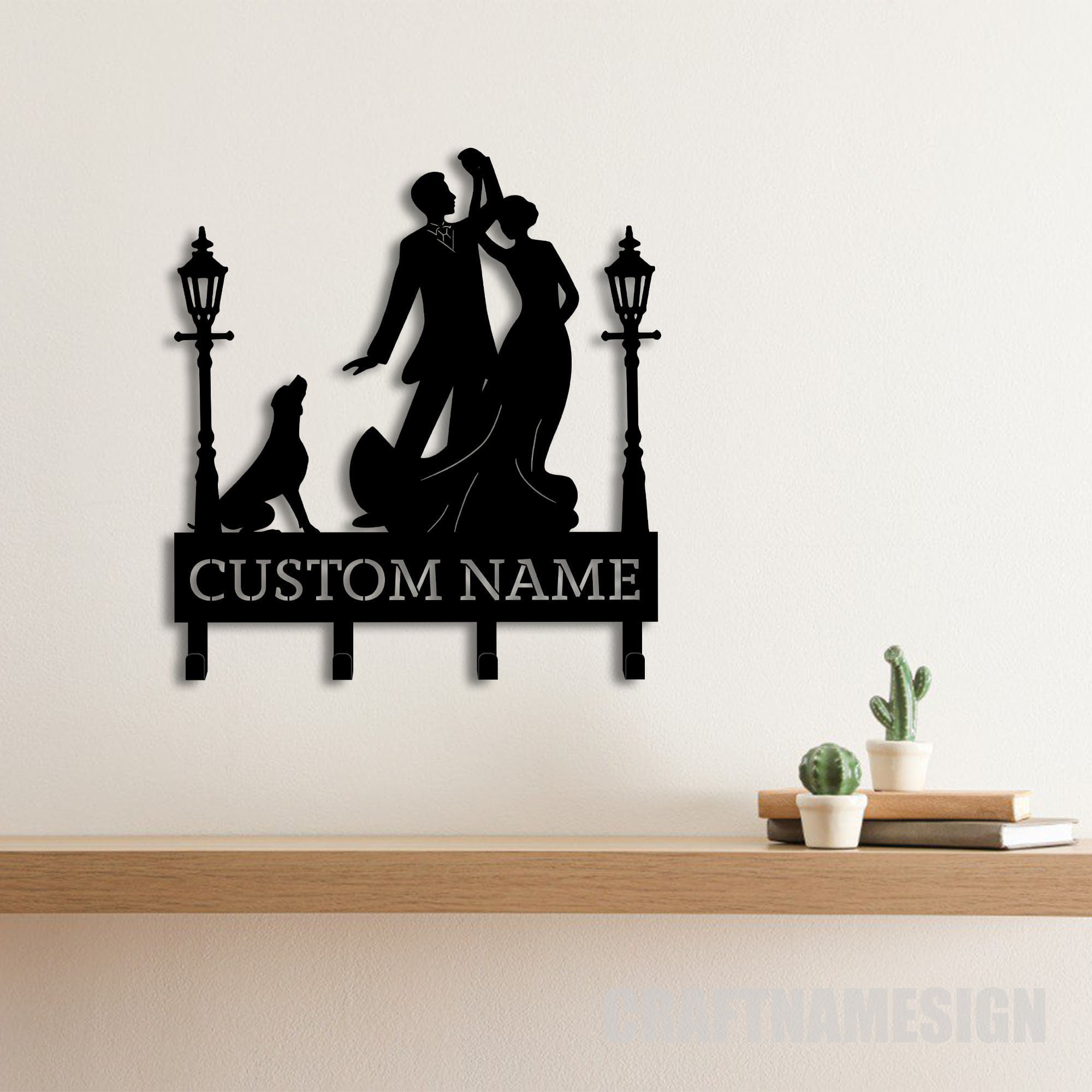 Craftnamesign Custom Mr Mrs Dance Metal Key Holder, Couple Dance Key ...
