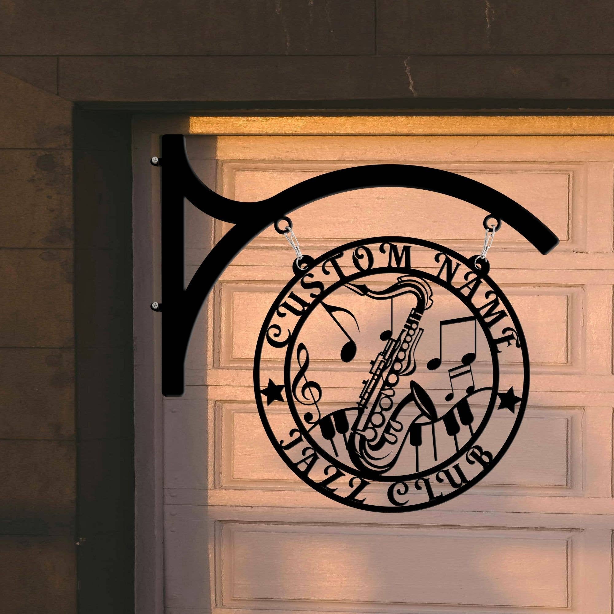 Craftnamesign Custom Name Jazz Club Metal Hanging Sign, Music Jazz Club ...