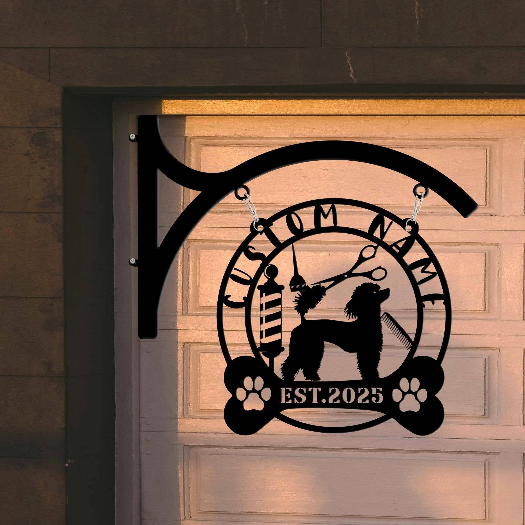 Craftnamesign Custom Name Pet Grooming Wall Hanging Sign, Outdoor ...