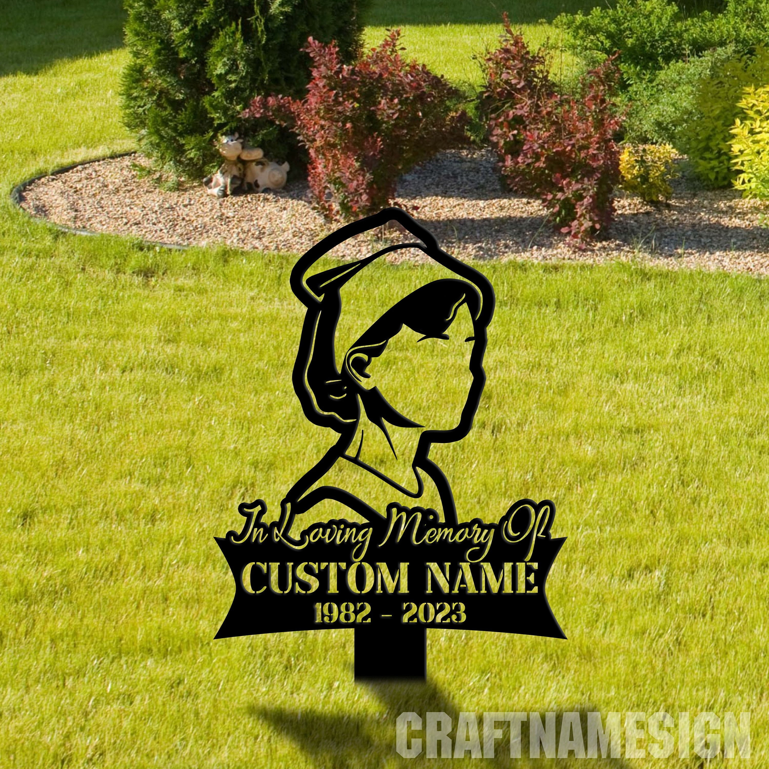 Craftnamesign Custom Nurse Memorial Stake, Nurse Memorial Plaque, Nurse Grave Marker - Walmart.com