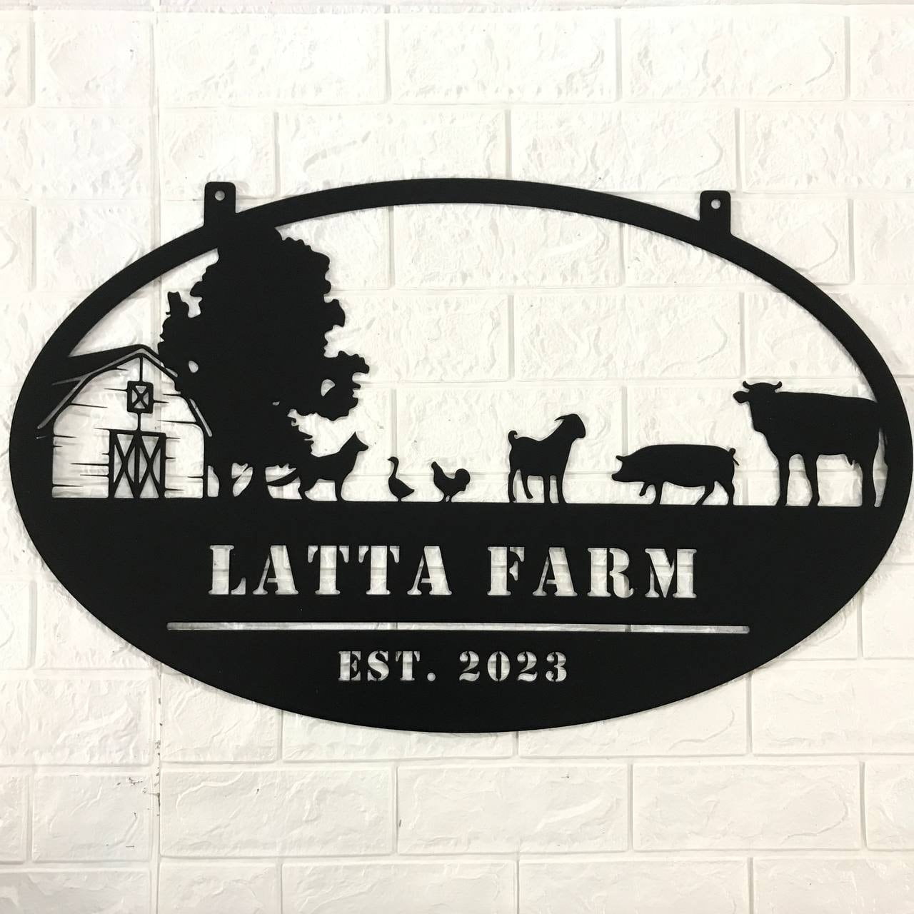 Craftnamesign Custom Outdoor Metal Farm Sign, Garden Metal Sign Outdoor ...