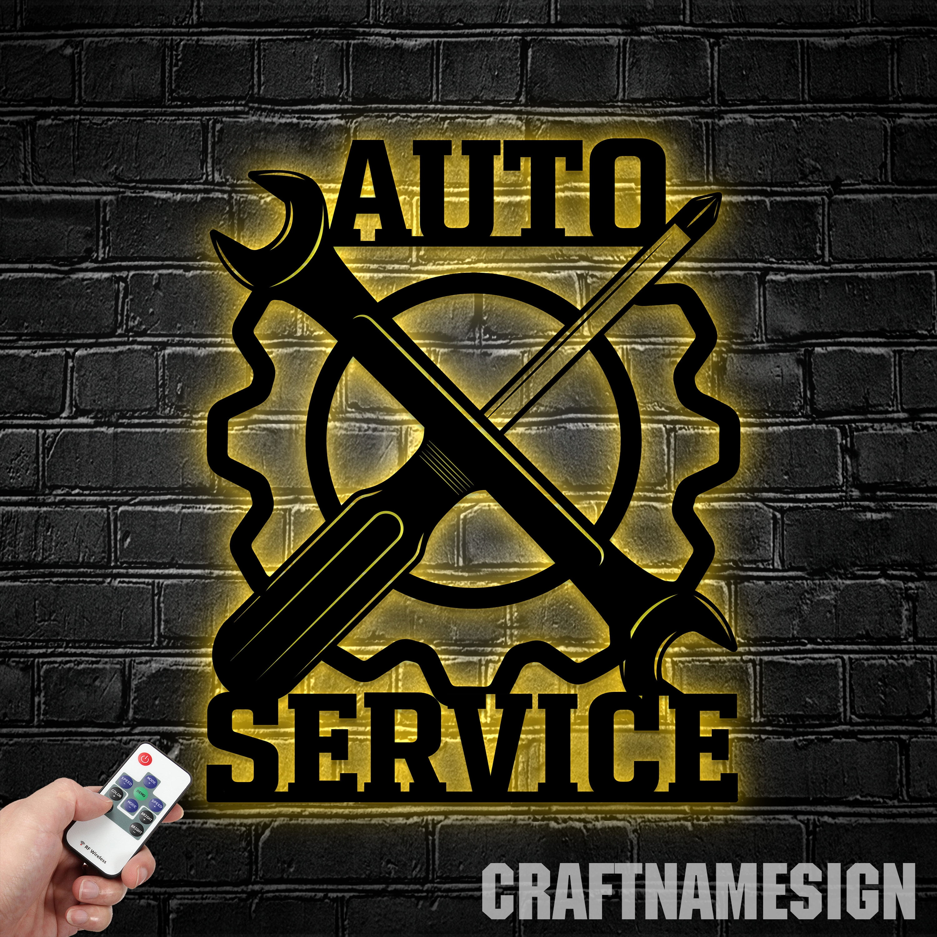 Craftnamesign Custom Repair Tools Metal Wall Art LED Light, Custom ...