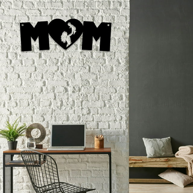 Craftnamesign Custom Mom Heart Metal Wall Art LED Light, Gifts For Mom ...