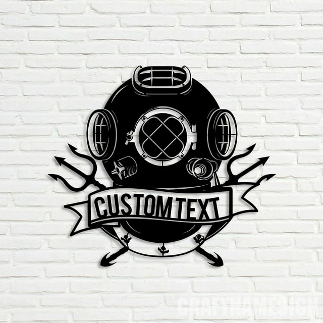 Craftnamesign Custom Scuba Diving Mask Metal Sign LED Light, Custom ...