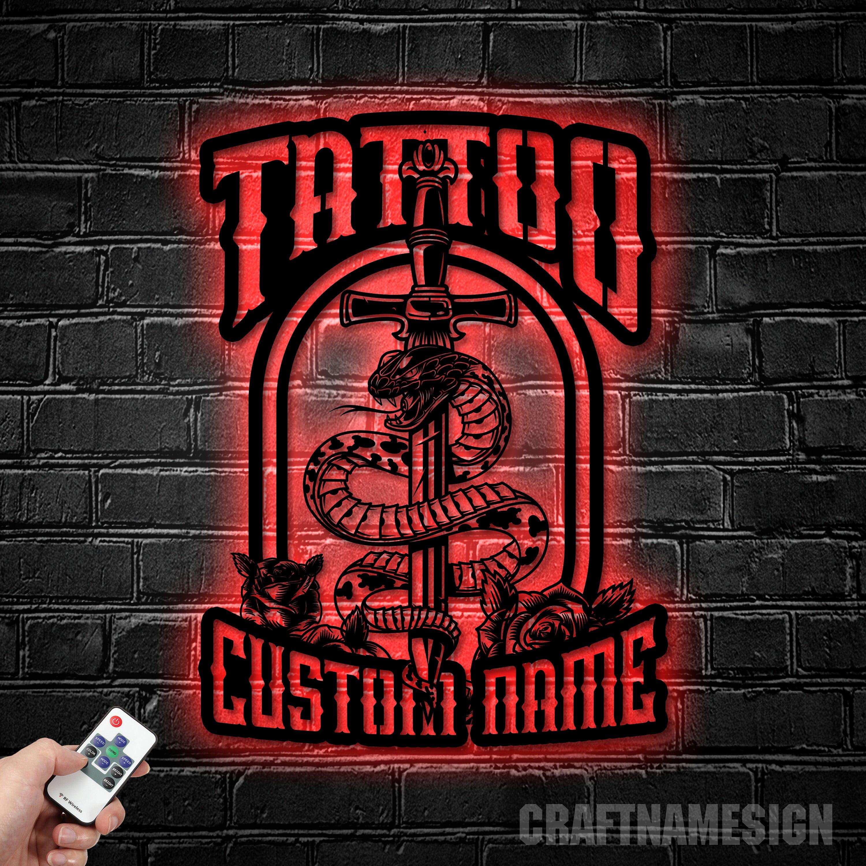 Craftnamesign Custom Skeleton Fishing Metal Wall Art LED Light, Custom ...