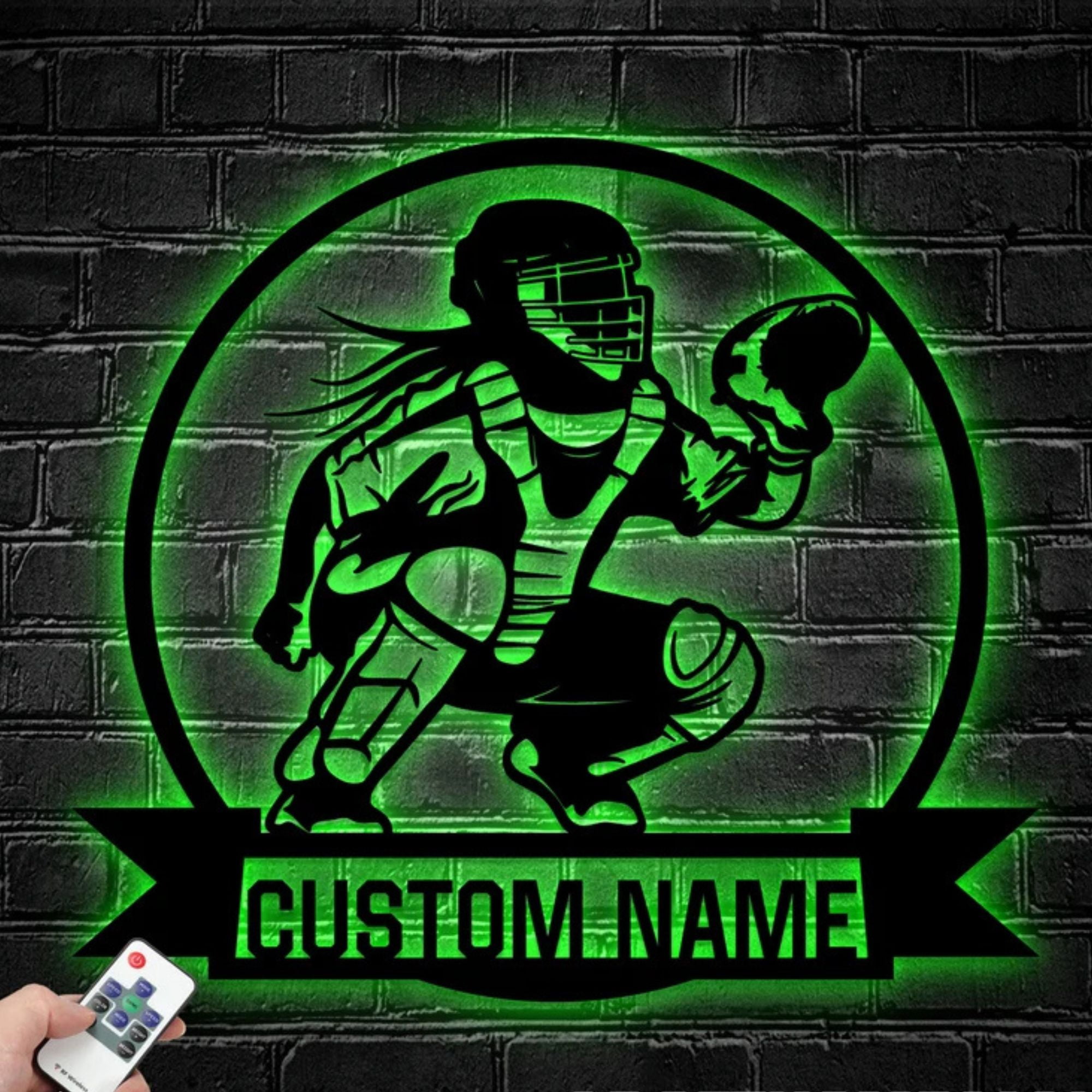 Craftnamesign Custom Softball Catcher Metal Sign LED Light, Softball ...
