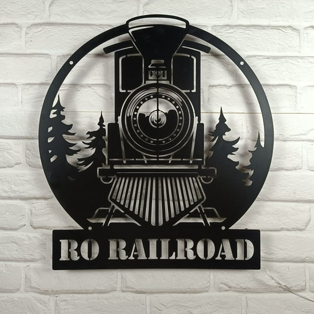 Craftnamesign Custom Steam Engine Train Locomotive Metal Wall Art ...