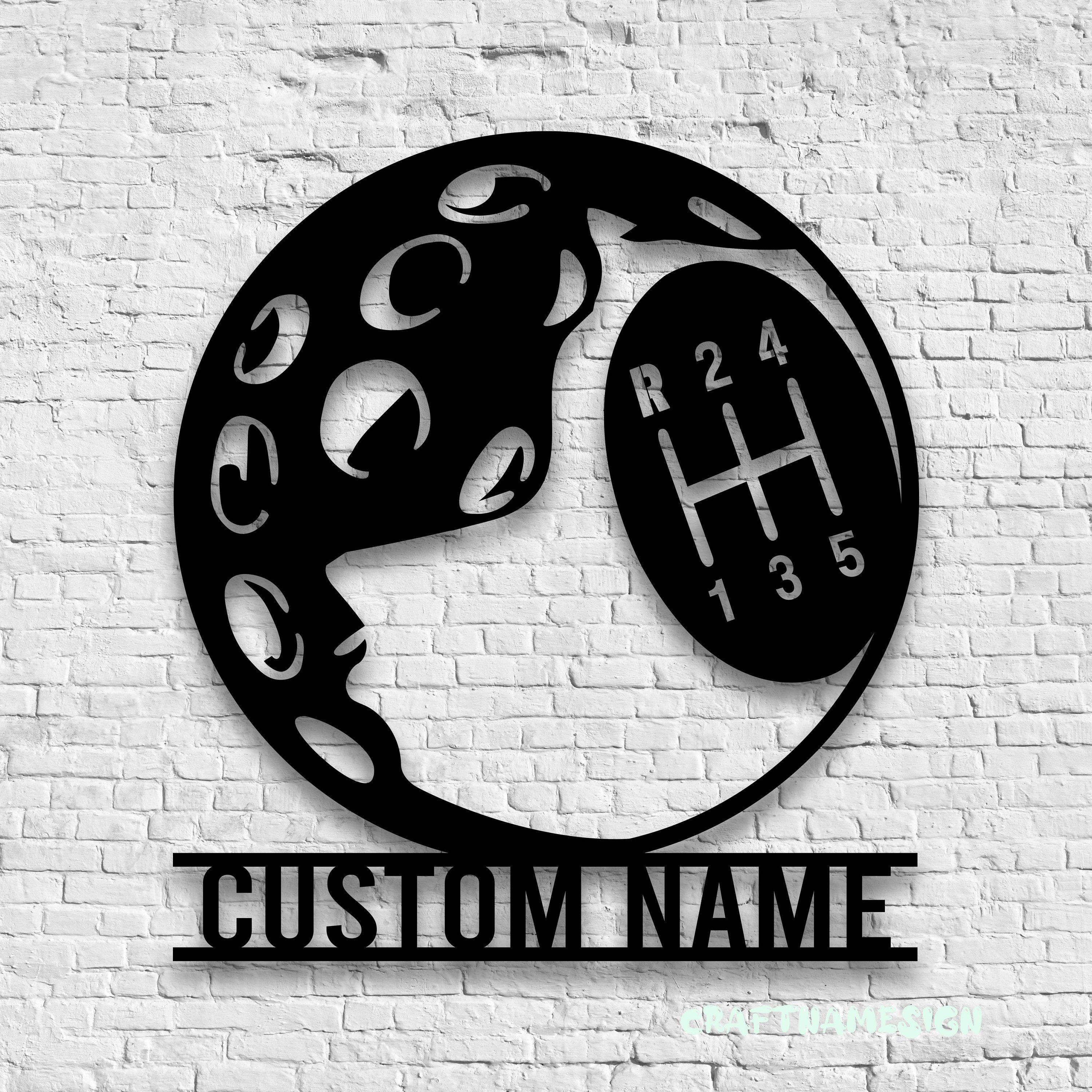 Craftnamesign Custom Stick Gear Shift Knob Shop Metal Wall Art LED ...