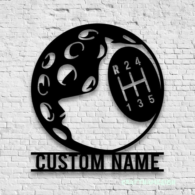Craftnamesign Custom Stick Gear Shift Knob Shop Metal Wall Art LED ...