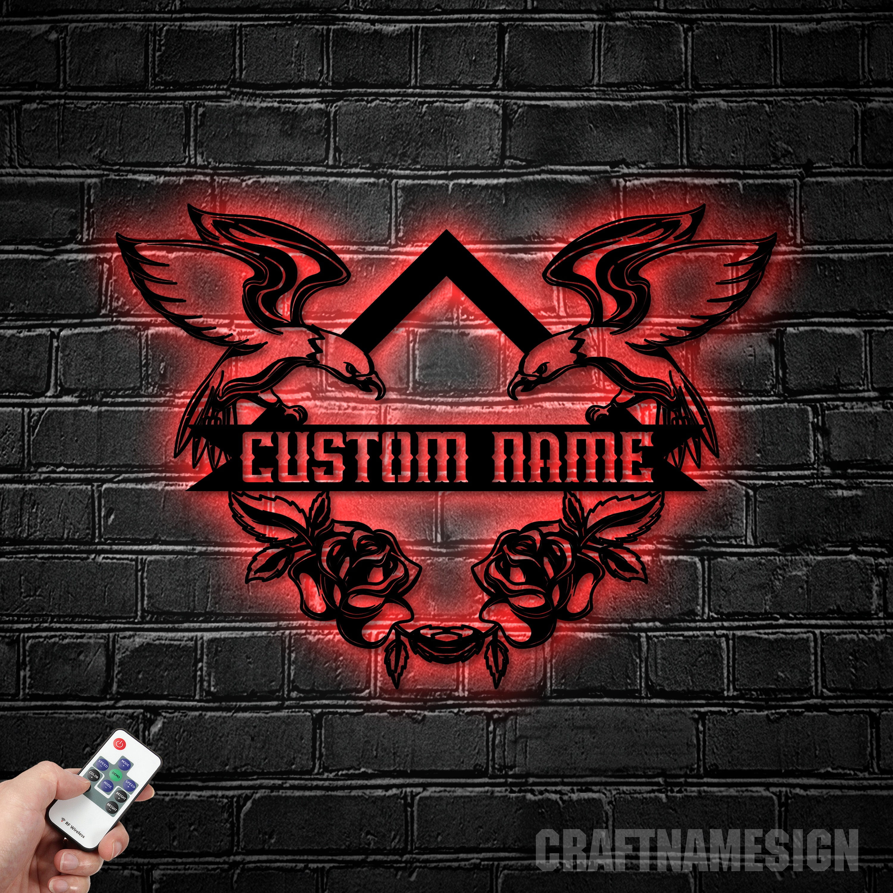 Craftnamesign Custom Tattoo Artist Metal Wall Art LED Light ...