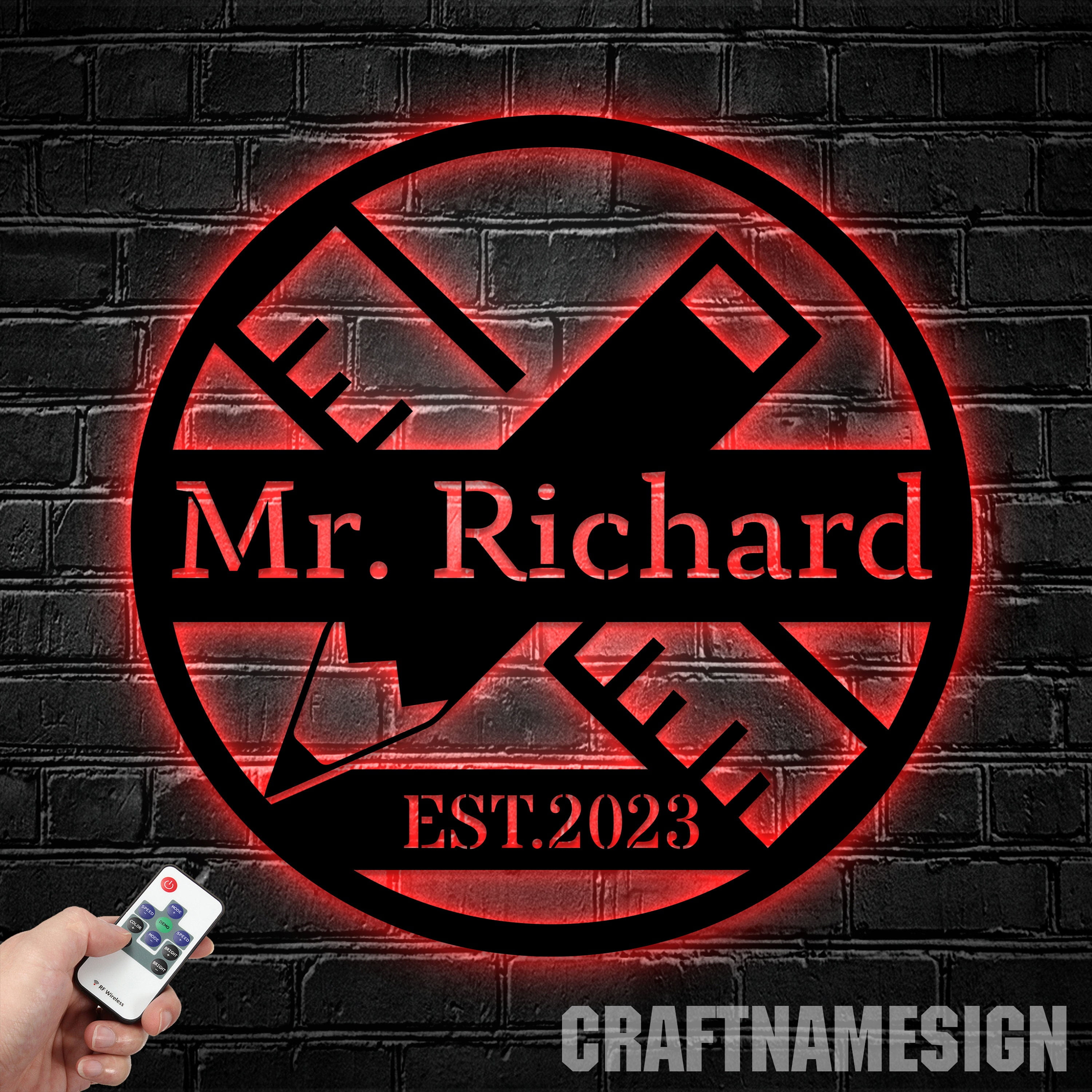 Craftnamesign Custom Teacher Metal Wall Art LED Light, Custom Teacher ...