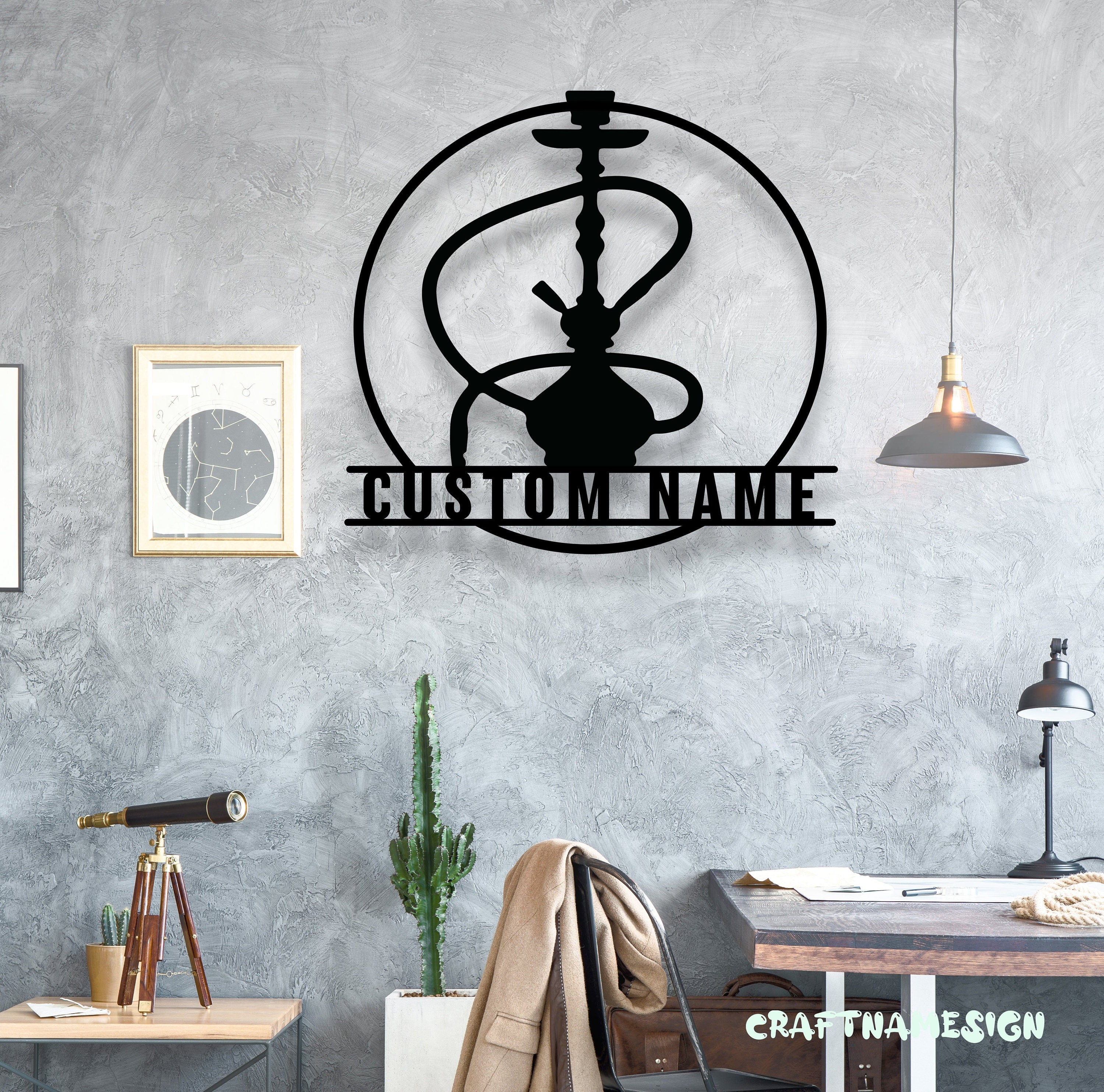 Craftnamesign Custom US Flag Cow Farmhouse Metal Wall Art LED Light ...