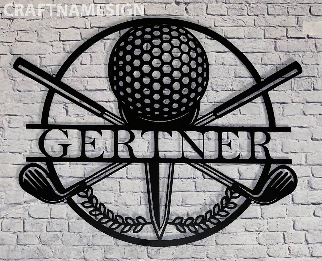 Craftnamesign Custom Golfing Metal Wall Art LED Light, Golfer Name Sign ...