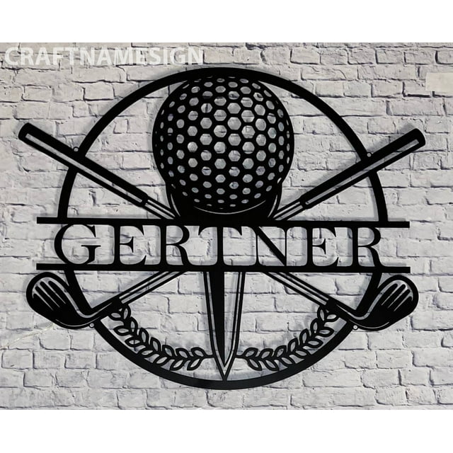 Craftnamesign Custom Golfing Metal Wall Art LED Light, Golfer Name Sign ...