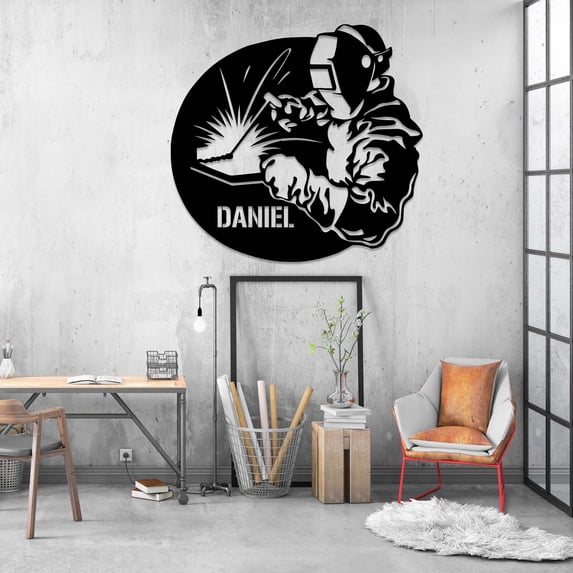 Craftnamesign Custom Welding Metal Wall Art LED Light, Custom Welder ...