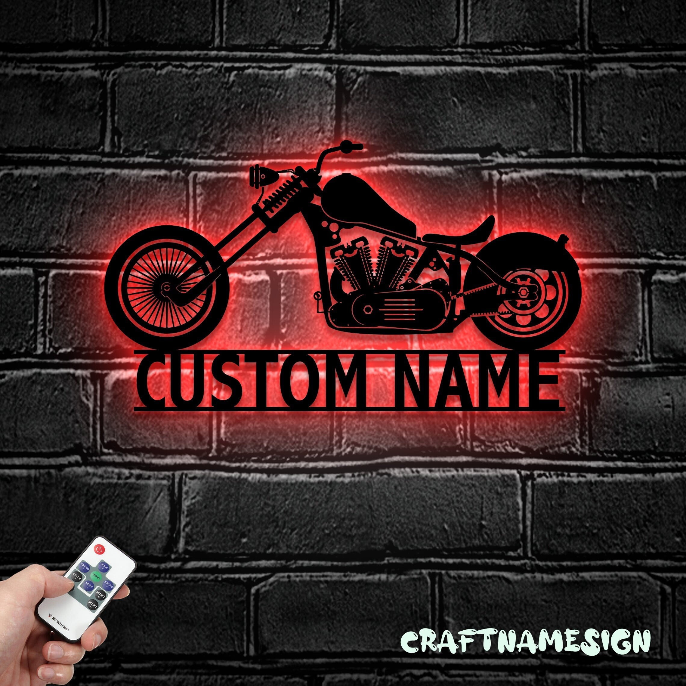 Craftnamesign Custom Welding Metal Wall Art LED Light, Personalized ...