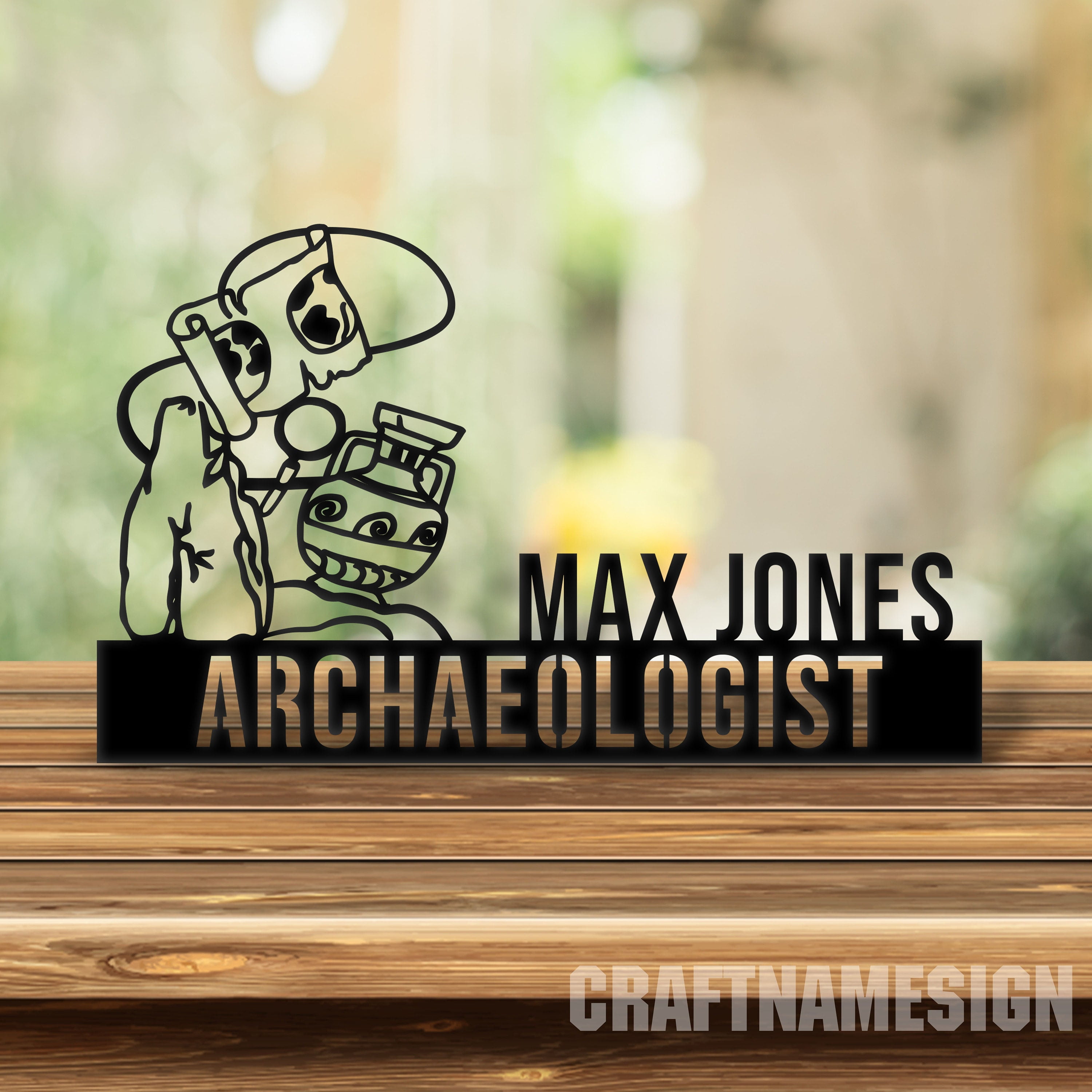 Craftnamesign Custom Wooden Archaeologist Desk Name Plate, Archaeology ...