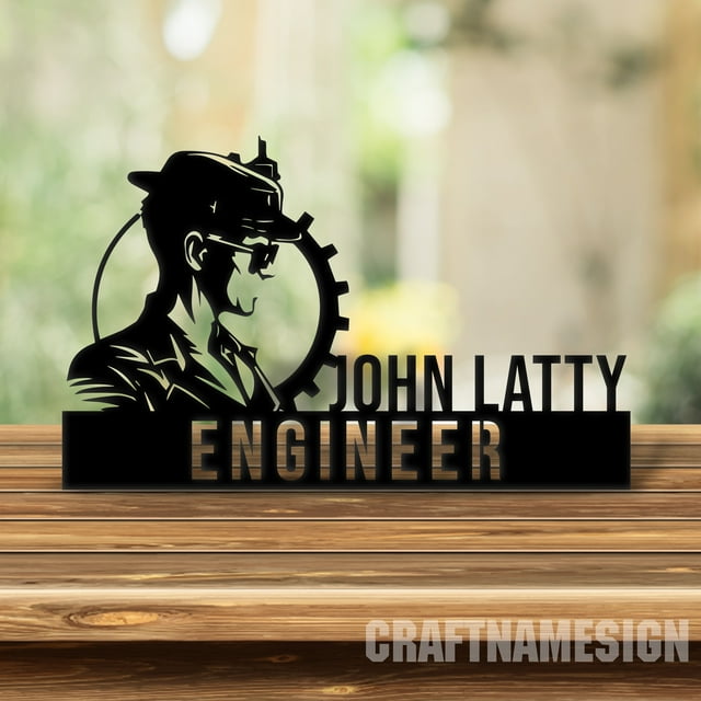 Craftnamesign Custom Wooden Civil Engineer Desk Name Plate, Engineer ...
