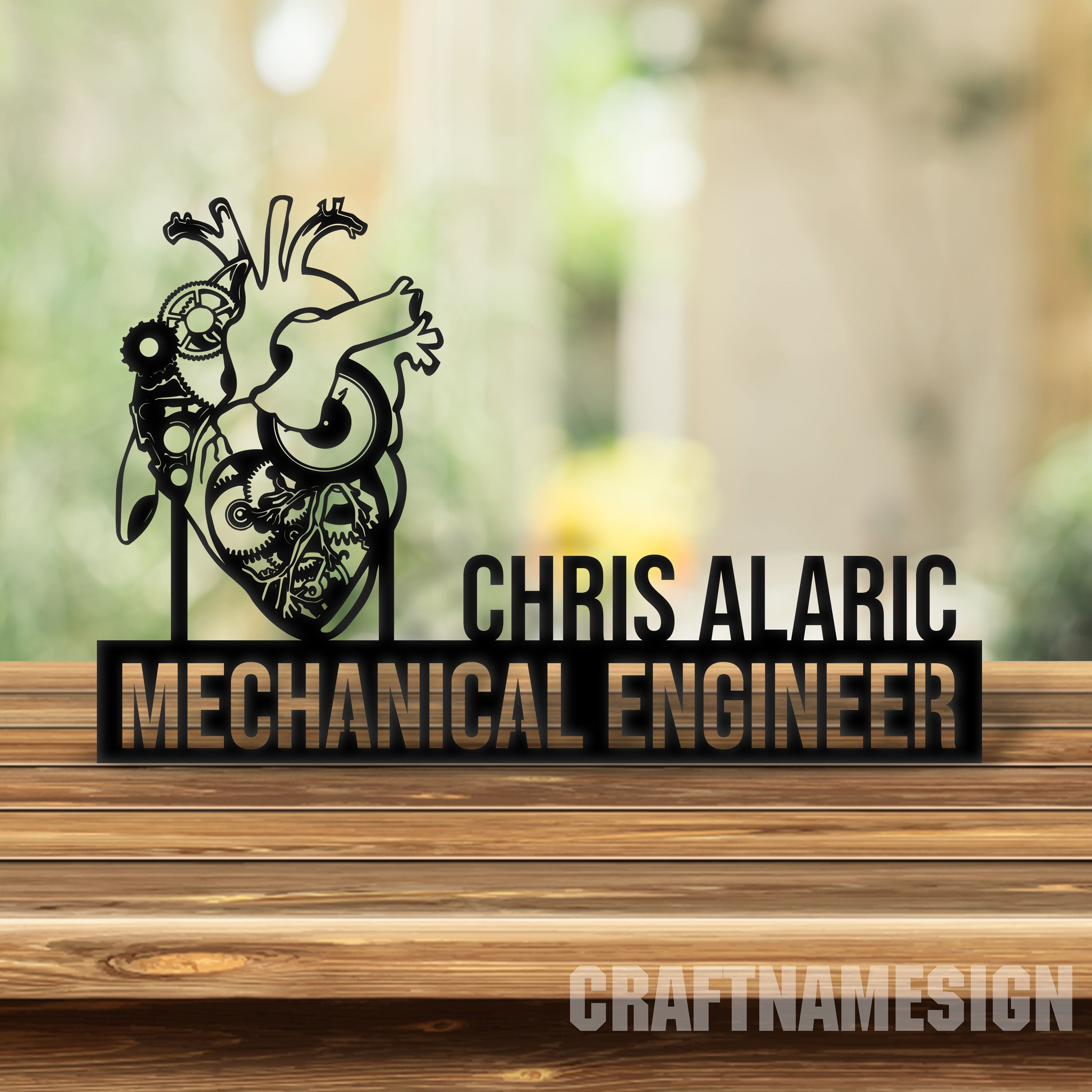 Craftnamesign Custom Wooden Diesel Mechanic Desk Name Plate, Mechanic ...