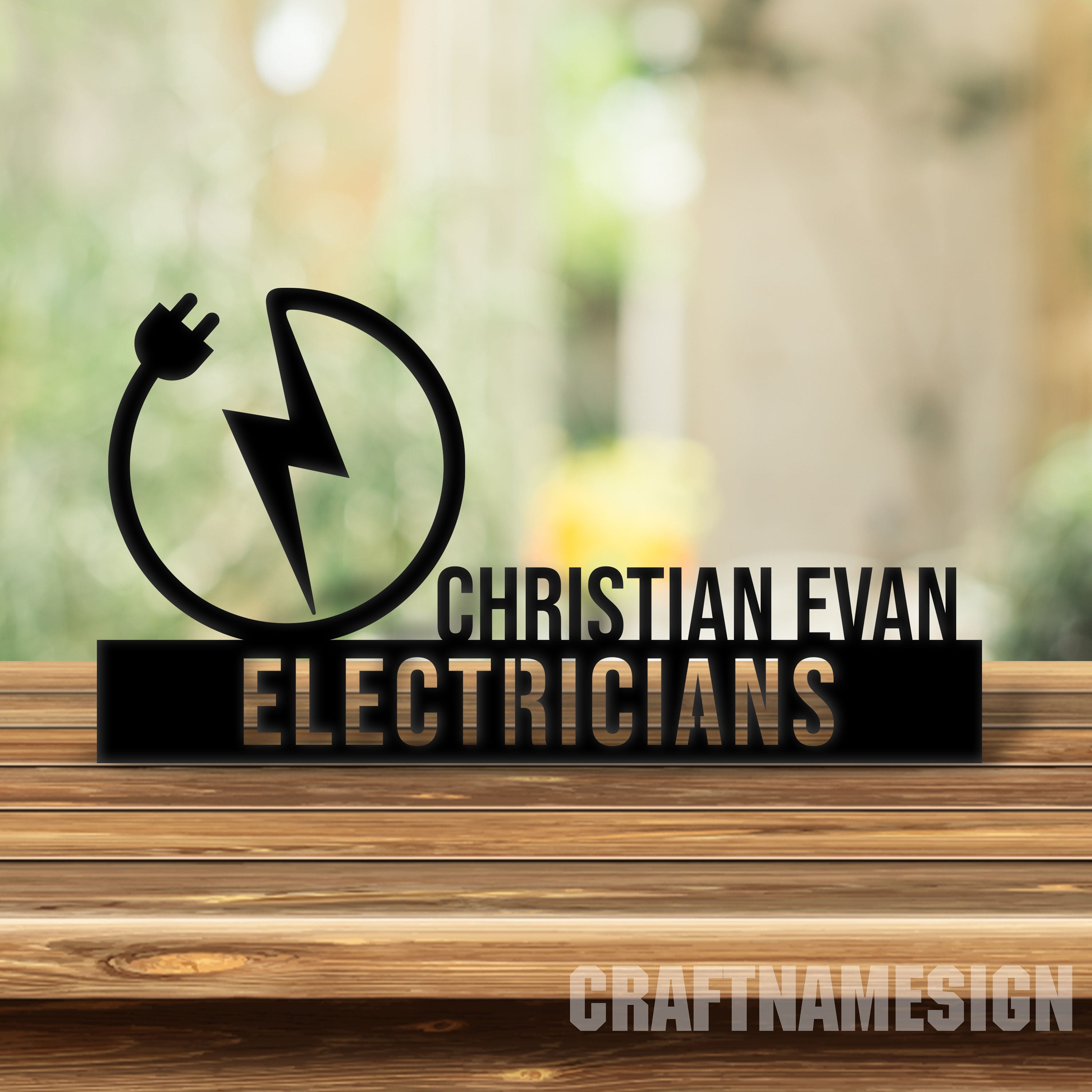 Craftnamesign Custom Wooden Electrical Engineer Desk Name Plate ...