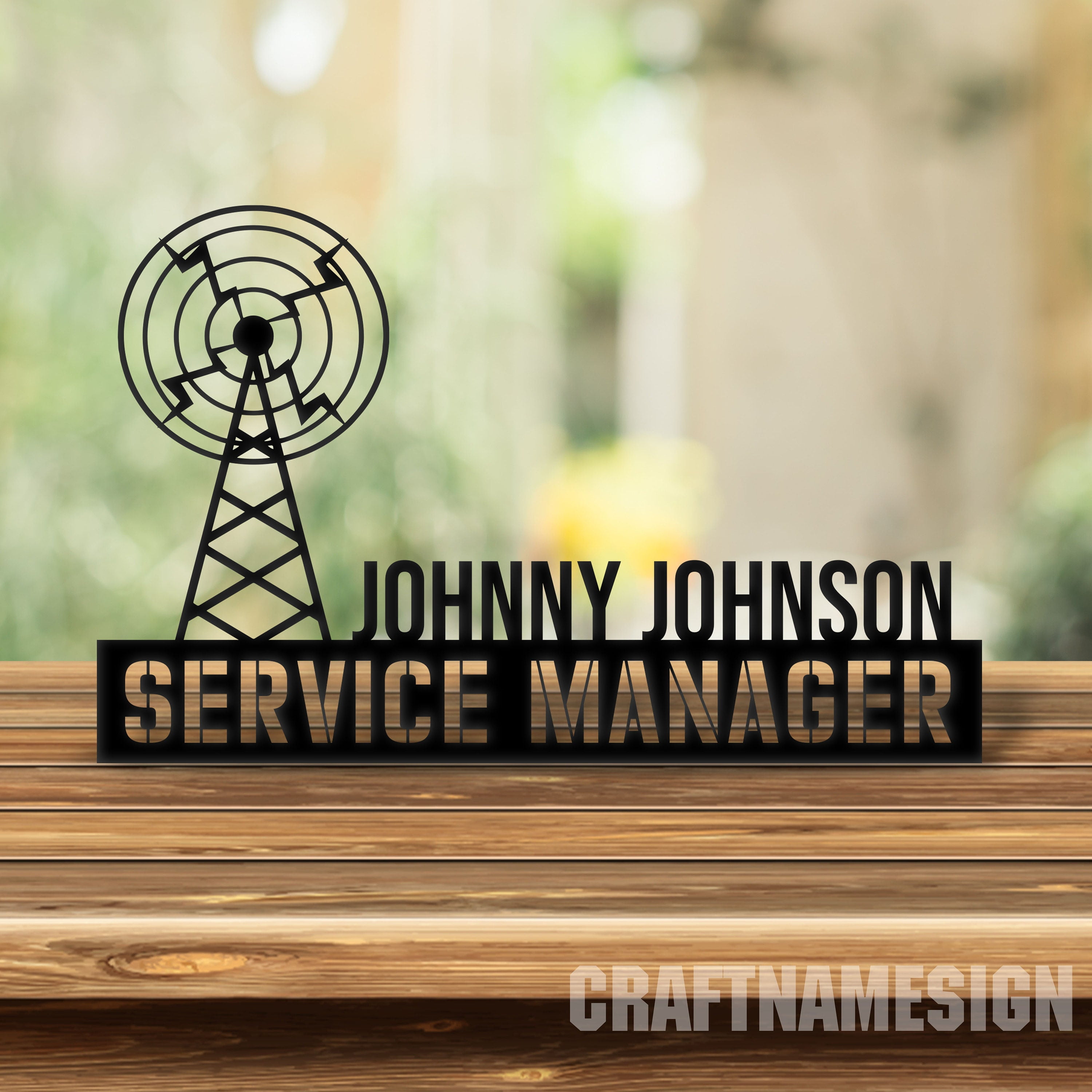 Craftnamesign Custom Wooden Ham Radio Desk Name Plate, Amateur Radio ...