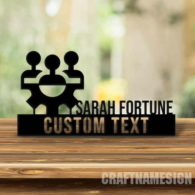 Craftnamesign Custom Wooden Human Resources Desk Name Plate, HR Metal ...