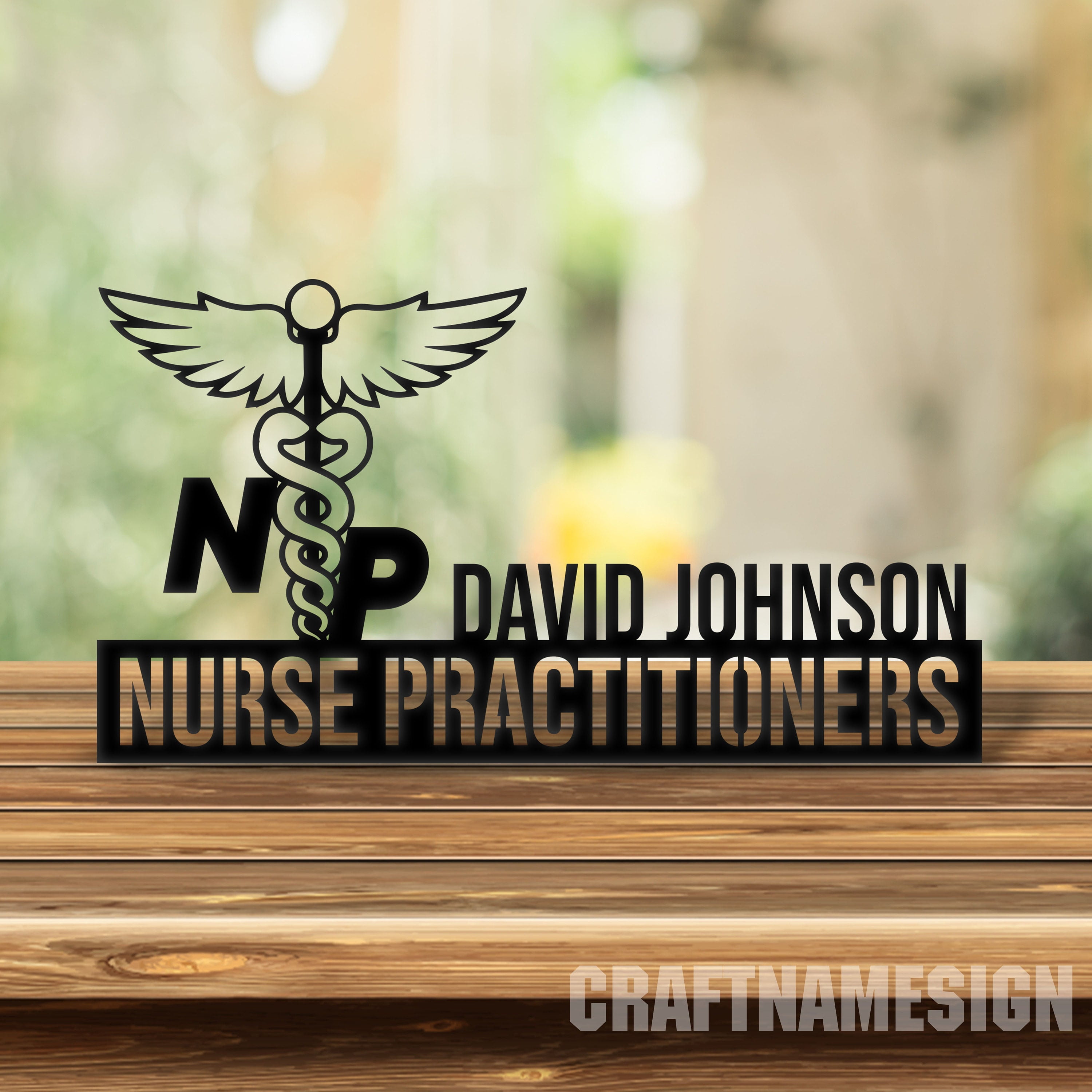 Craftnamesign Custom Wooden Nurse Practitioner Desk Name Plate, Nurse ...