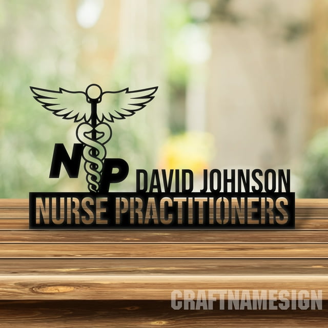 Craftnamesign Custom Wooden Nurse Practitioner Desk Name Plate, Nurse ...