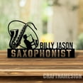 Craftnamesign Custom Wooden Saxophone Desk Name Plate, Musical ...