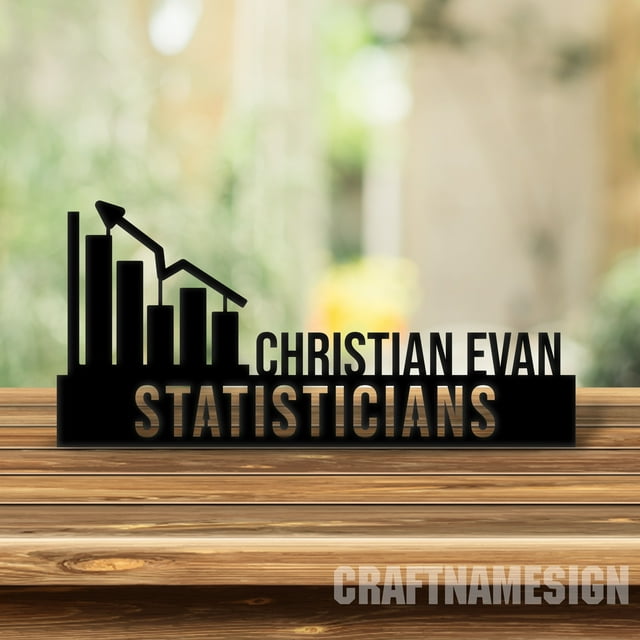 Craftnamesign Custom Wooden Statistician Desk Name Plate, Statistics ...