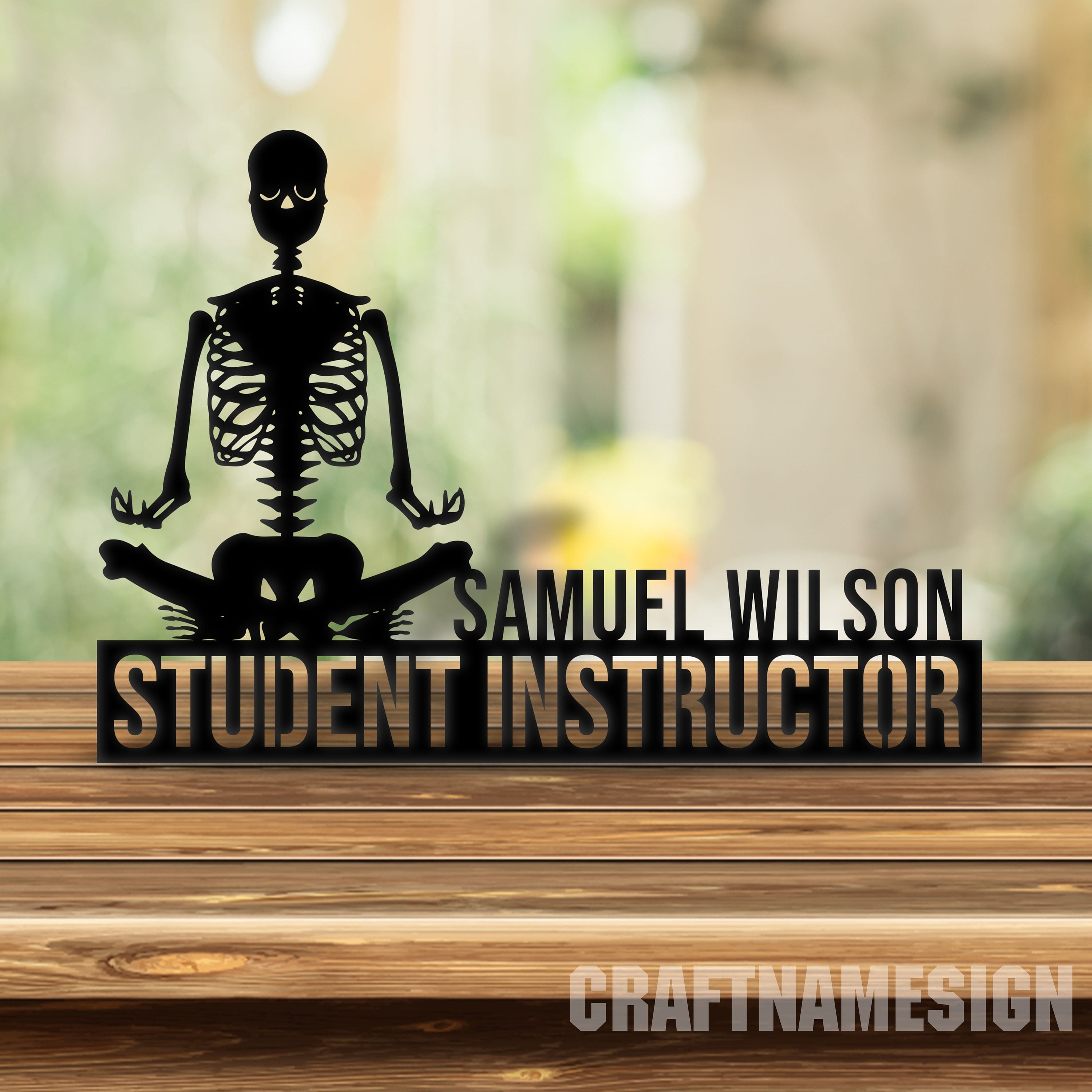 Craftnamesign Custom Wooden Xray Tech Teacher Desk Name Plate, Metal ...