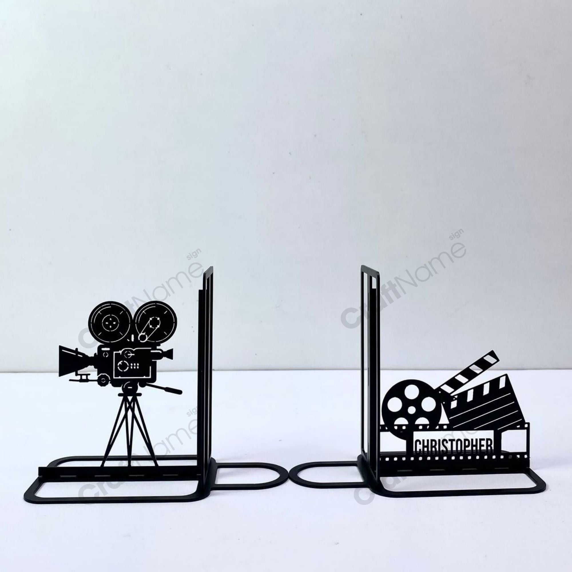 Craftnamesign Customized Movie Name Metal Bookends, Film Book Stoppers ...