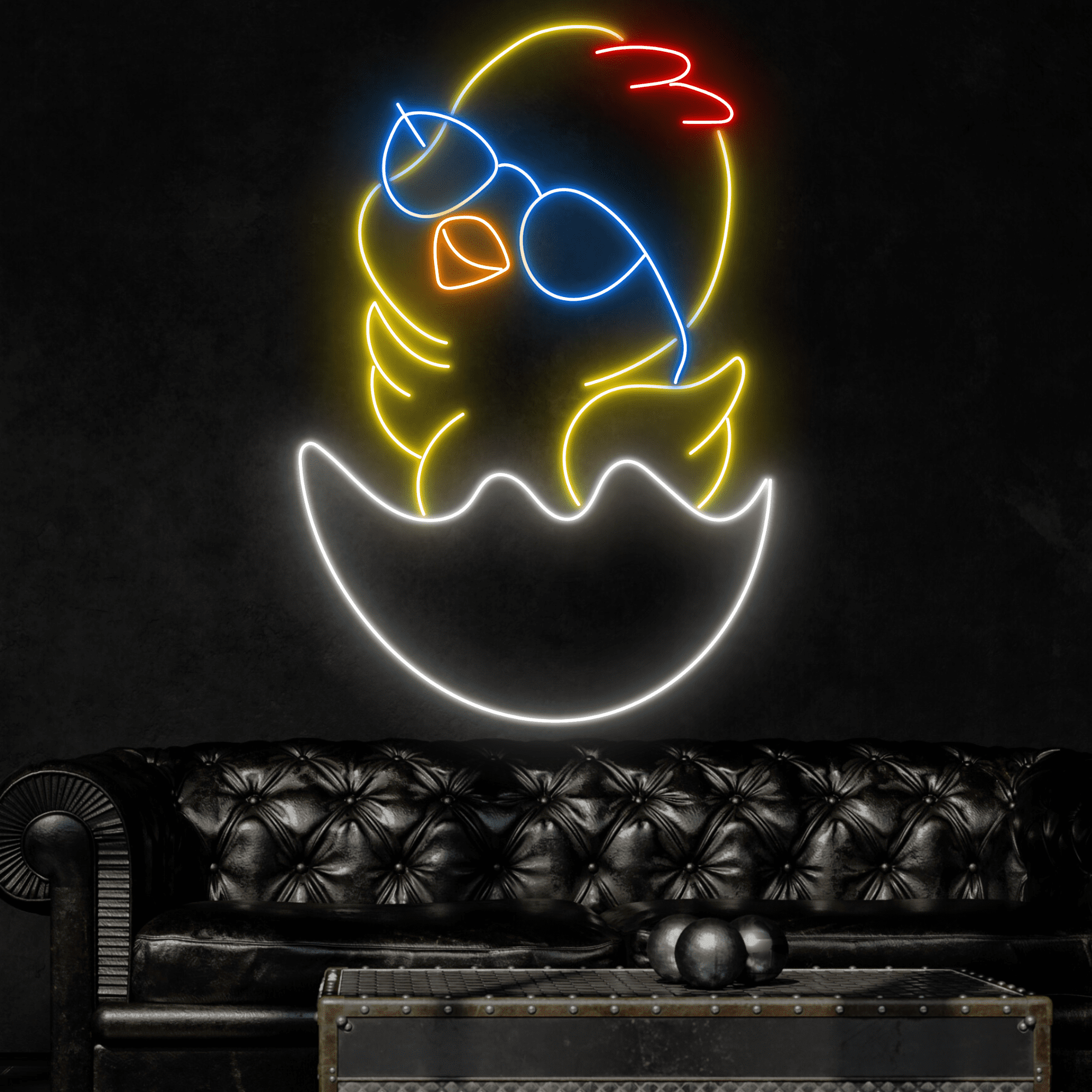 Craftnamesign Cute Chick Neon Sign, Chicken Wall Decor, Chicken Wall ...