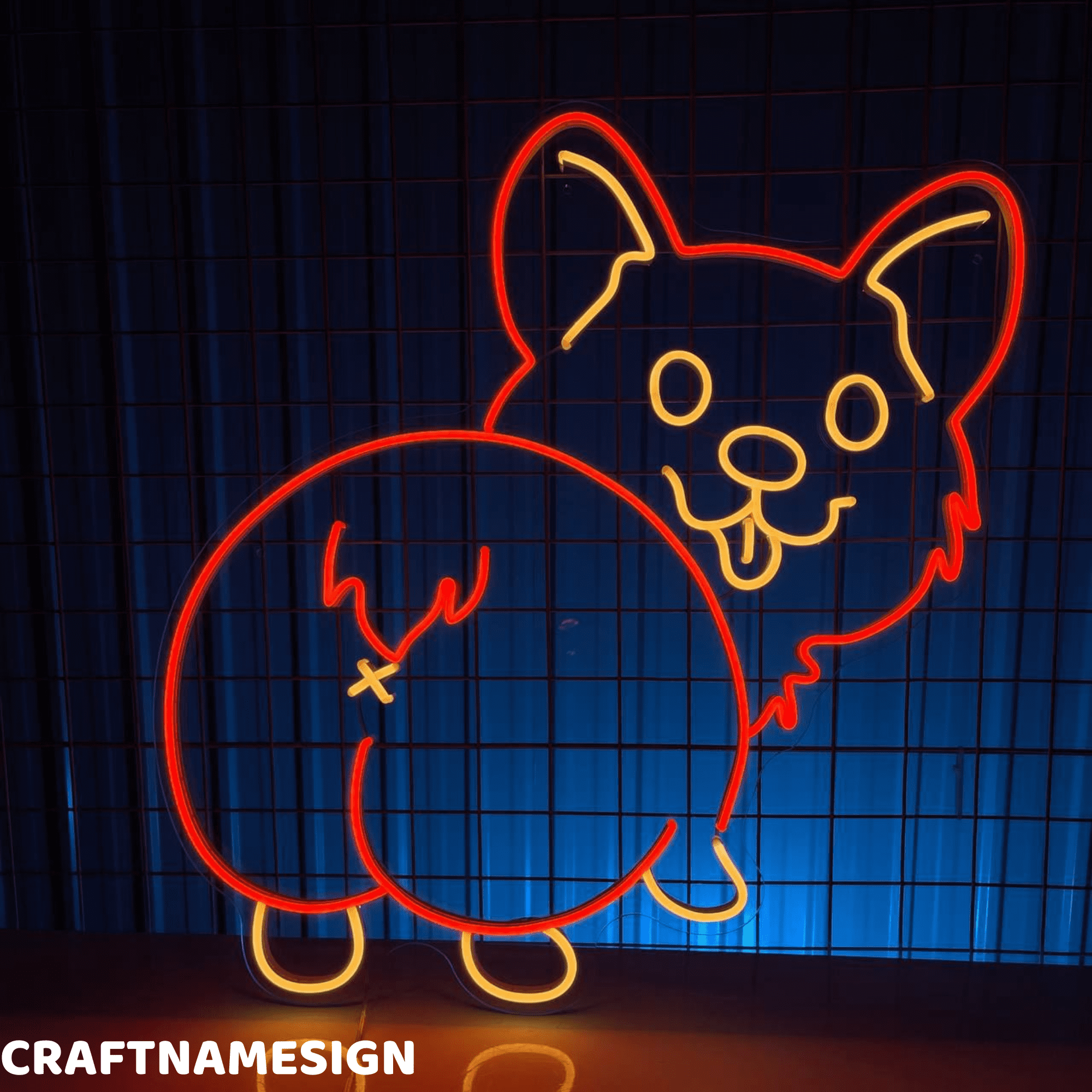Craftnamesign Cute Corgi Neon Sign, Butt Corgi Wall Decor, Kids Room ...